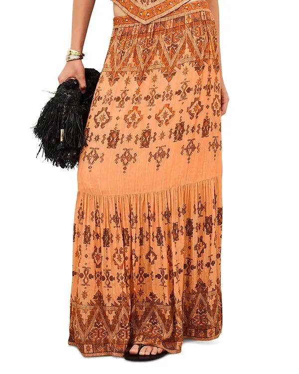 Ba&sh Jupe Zaya Maxi Skirt - Orange