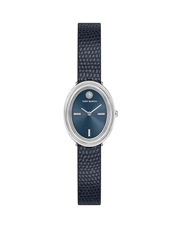 Tory Burch Oval Watch, 28mm - Blue