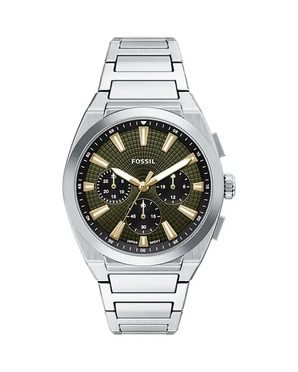 Fossil Everett Chronograph, 44mm - Green/silver