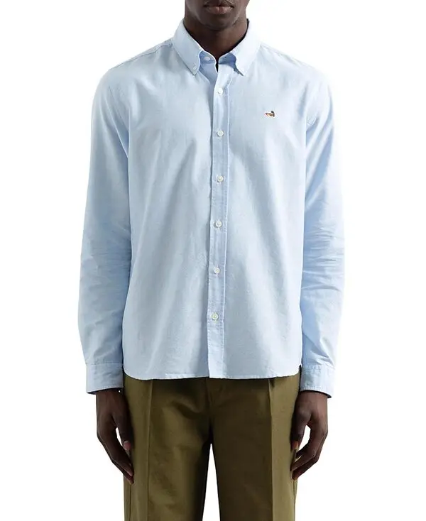 EDMMOND STUDIOS Duck Logo Oxford Shirt - Plain Light Blue