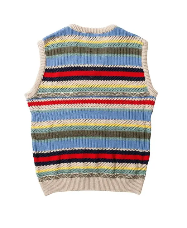 EDMMOND STUDIOS Color Striped Knitted Vest