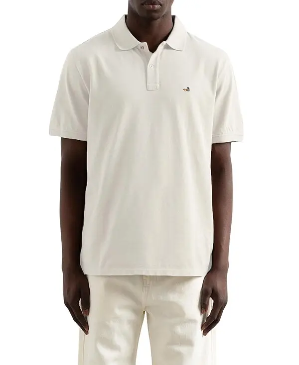 EDMMOND STUDIOS Duck Logo Pique Polo Shirt - Plain Off White