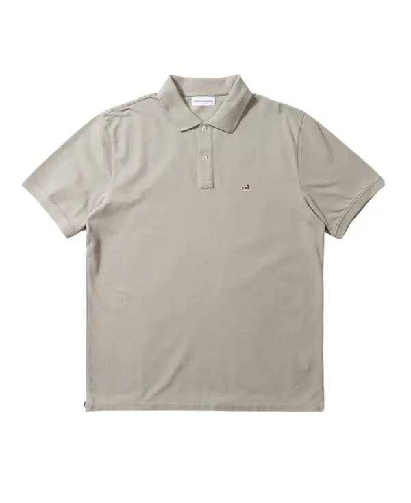 EDMMOND STUDIOS Duck Logo Pique Polo Shirt - Plain Taupe