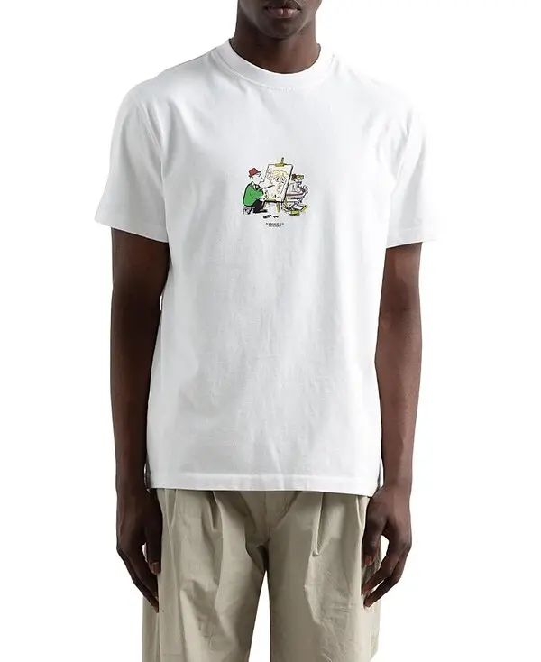 EDMMOND STUDIOS Avant Garde Printed T-shirt - Plain White