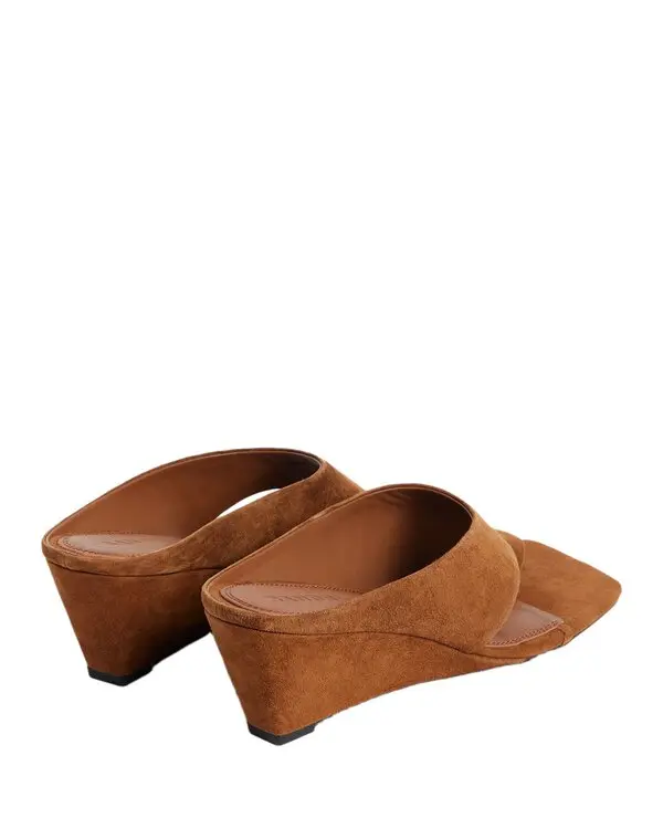 Sandro Leia Suede Wedge Sandals - Brown