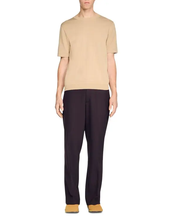 Sandro Pablo Cotton Short Sleeve Knitted Tee