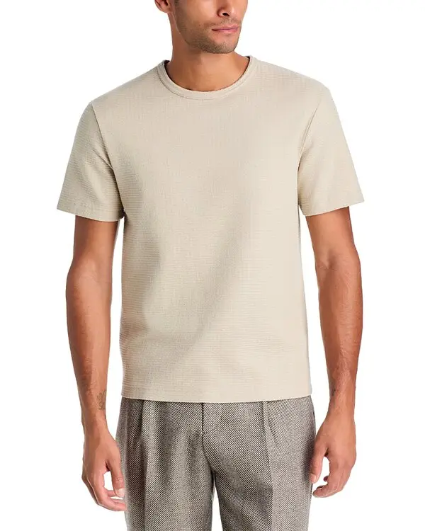 FRAME Jacquard Cotton Tee - Pale Grey