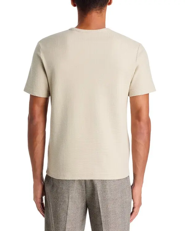 FRAME Jacquard Cotton Tee - Pale Grey