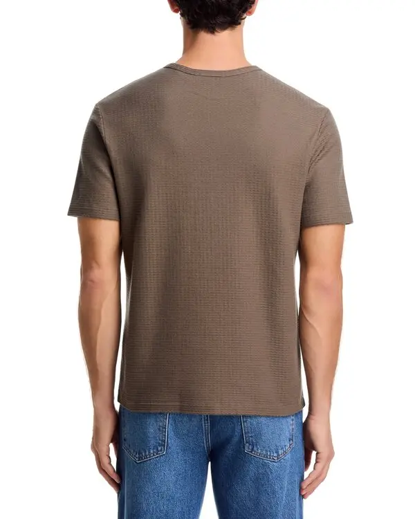 FRAME Jacquard Cotton Tee - Soft Taupe