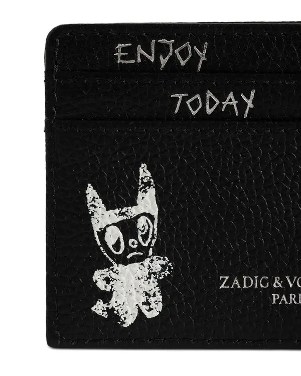 Zadig&Voltaire Arty Tag Grained Leather Card Case