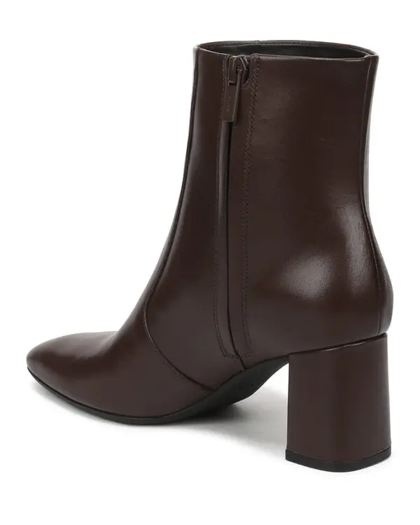 Vince Tegan Block Heel Ankle Boots - Ganache Leather