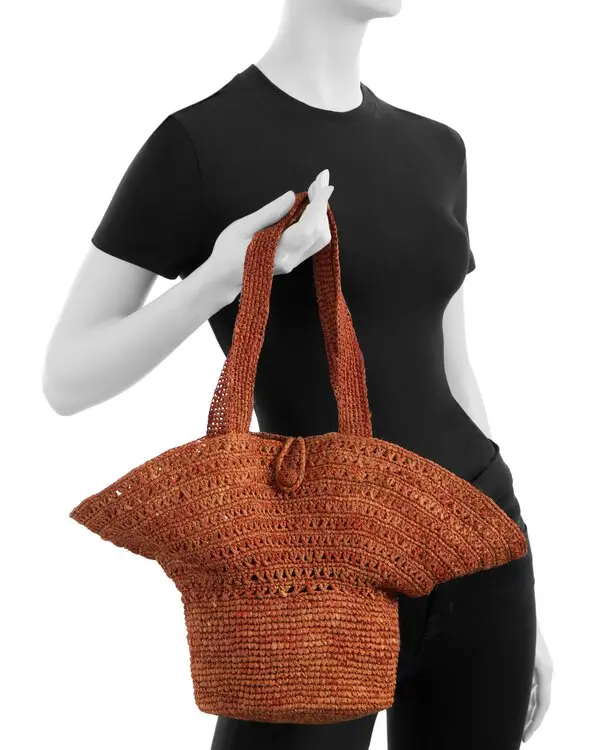 REFORMATION Sonia Raffia Hat Bag - Rustic