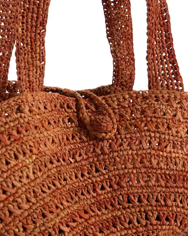 REFORMATION Sonia Raffia Hat Bag - Rustic