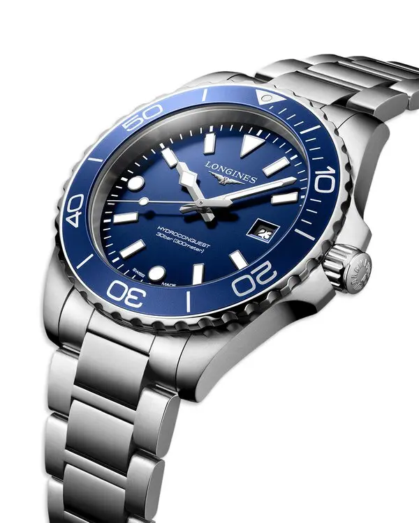 LONGINES Hydroconquest Watch, 42mm - Silver/blue