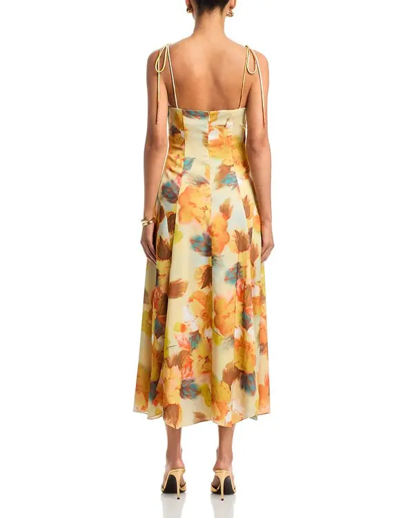 Cinq À Sept Watercolor Floral Midi Dress