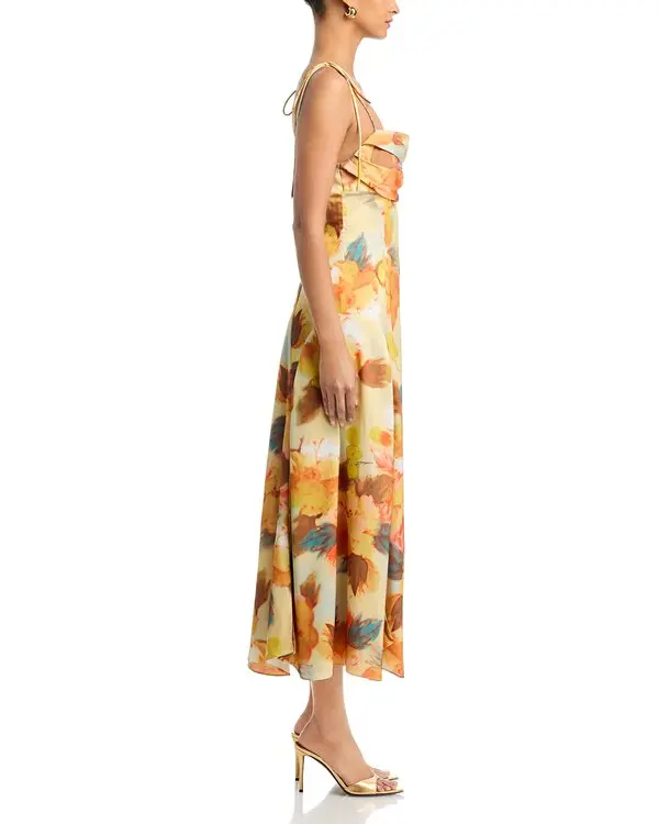 Cinq À Sept Watercolor Floral Midi Dress