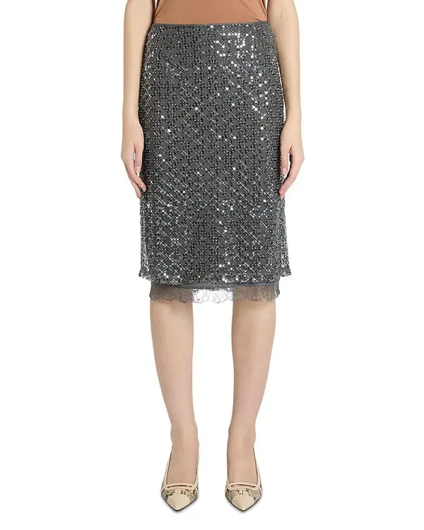 Marella Sequinned Midi Skirt