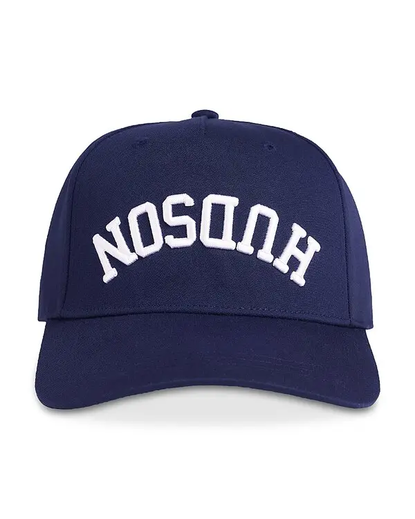 Hudson Jeans Embroidered Logo Baseball Cap - Black Iris