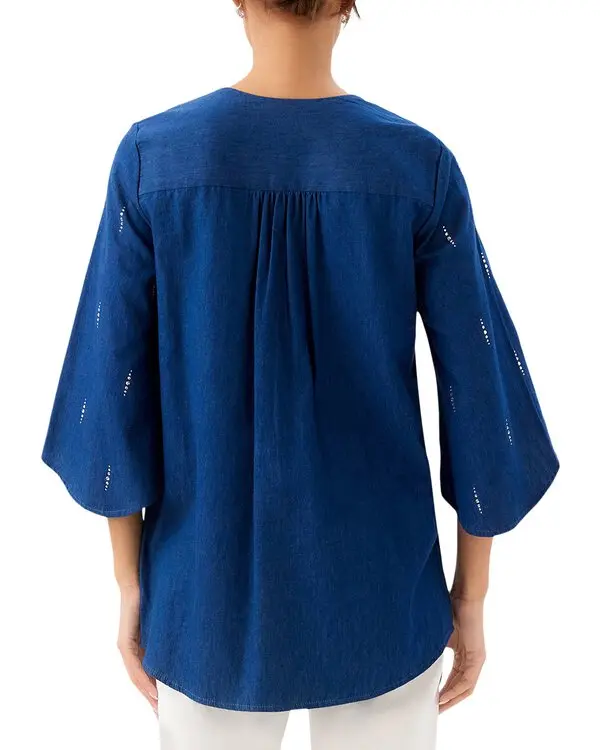 Karen Kane Bracelet Sleeve Embellished Asymmetric Top