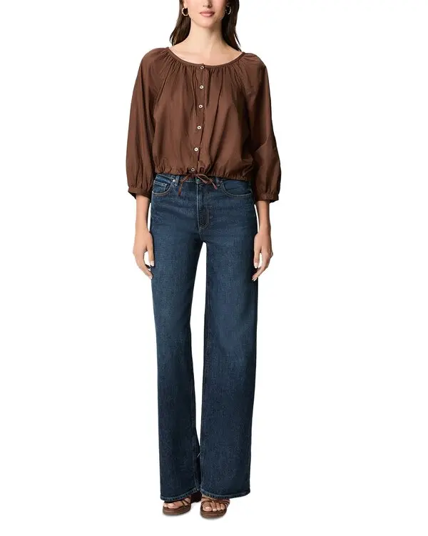 Paige Kinzie Button Front Cotton Top