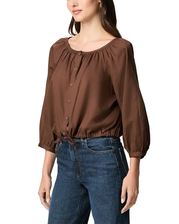 Paige Kinzie Button Front Cotton Top