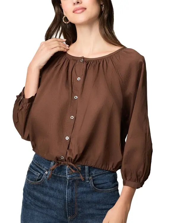 Paige Kinzie Button Front Cotton Top