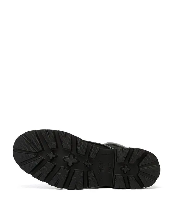 Mcm Ankle Boots In Nubuck And Monogram Print Leather - Black