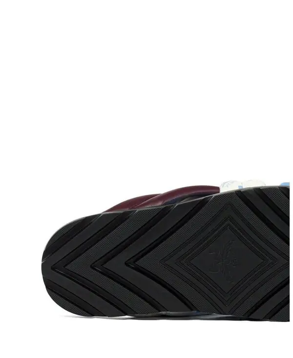 Mcm Monogram Cross Sandals In Lamb Leather