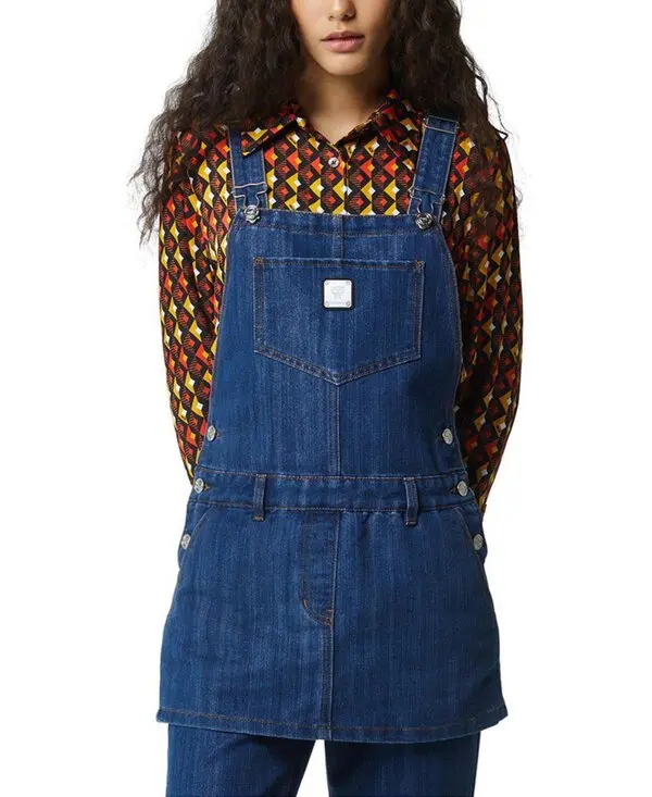 Mcm Overall Skirt In Lurex Denim