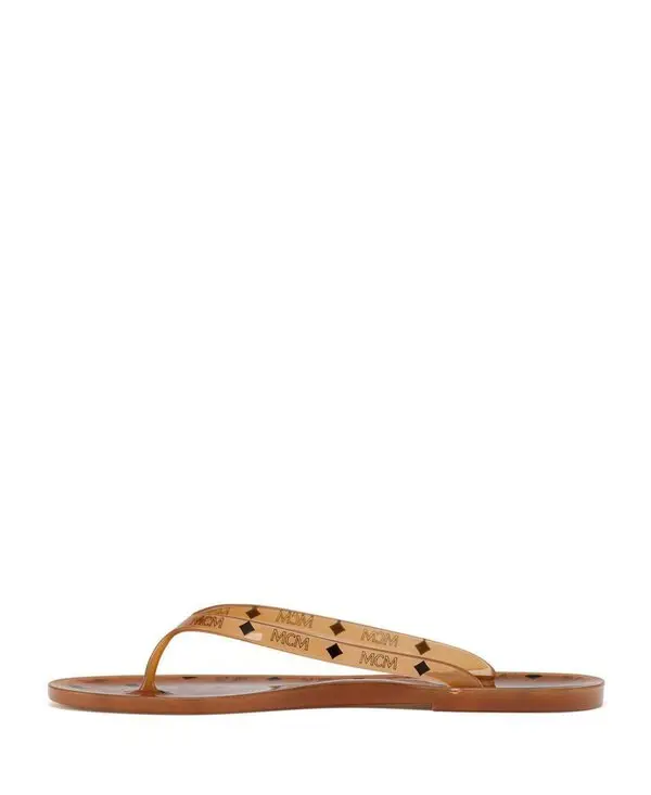 Mcm Monogram Jelly Thong Sandals