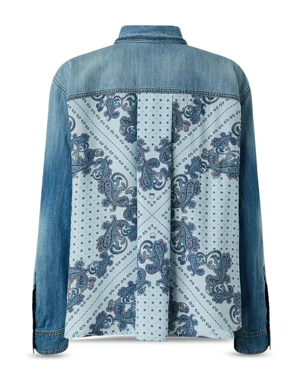 Pinko Cascate Mixed Media Shirt