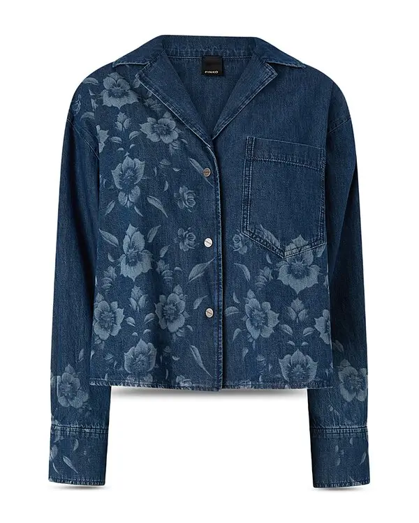 Pinko Floral Denim Shirt
