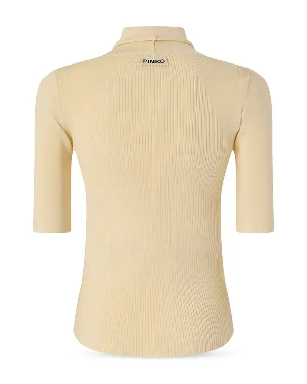 Pinko Coperto Tie Neck Button Front Top
