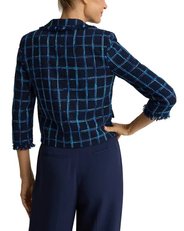St. John Tri Color Windowpane Jacket