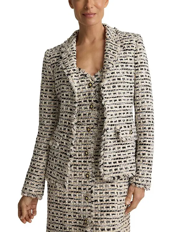 St. John Artisanal Basket Tweed Jacket