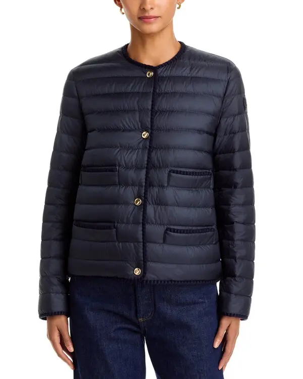 Moncler Circaete Braided Trim Short Down Jacket