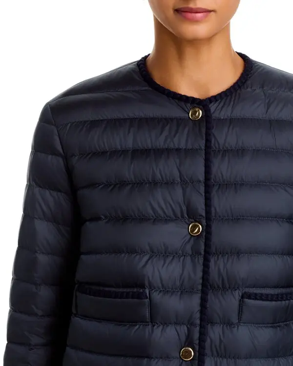Moncler Circaete Braided Trim Short Down Jacket