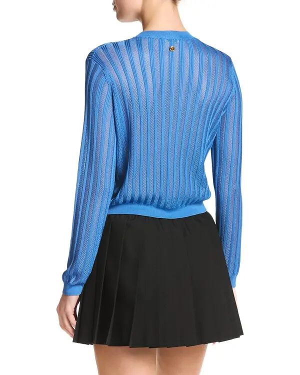 Versace Mesh Ribbed Cardigan