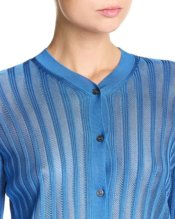 Versace Mesh Ribbed Cardigan