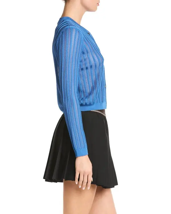 Versace Mesh Ribbed Cardigan