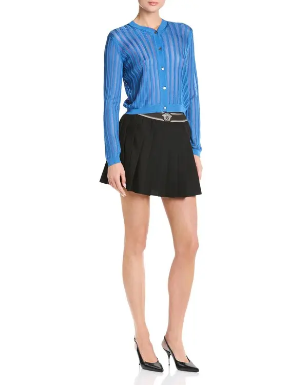 Versace Mesh Ribbed Cardigan