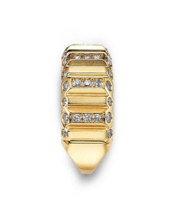 Bloomingdale'S Diamond Multi Row Wide Statement Ring In 14k Yellow 0.50 Tcw