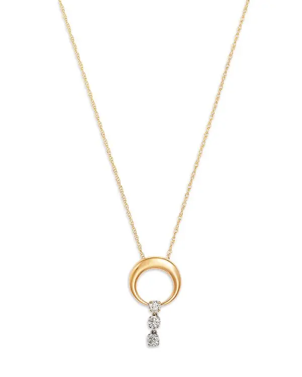 Bloomingdale'S Diamond Triple Drop Pendant Necklace In 14k Yellow - Gold