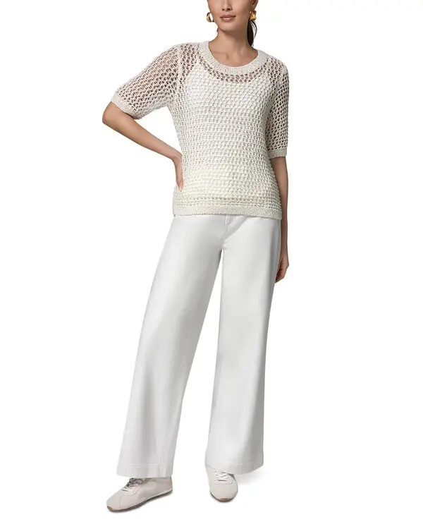 Donna Karan New York Open Stitch Sweater - Cream