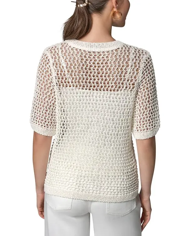 Donna Karan New York Open Stitch Sweater - Cream