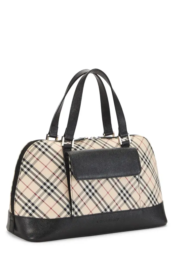 Burberry House Check Jacquard Bowler Handbag