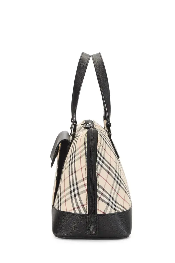 Burberry House Check Jacquard Bowler Handbag