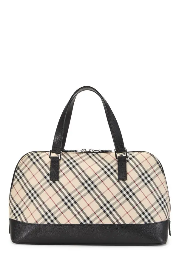 Burberry House Check Jacquard Bowler Handbag