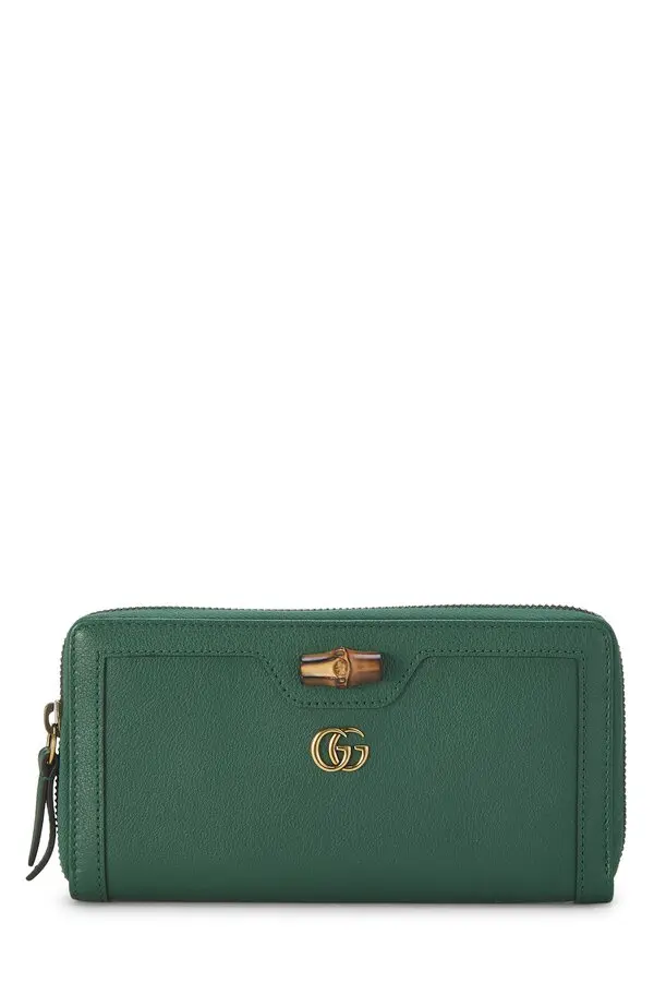 Gucci Bamboo Zip Around Wallet - Green