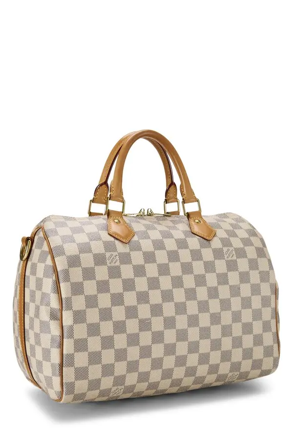 LOUIS VUITTON Damier Azur Speedy Bandouliere 30 - White